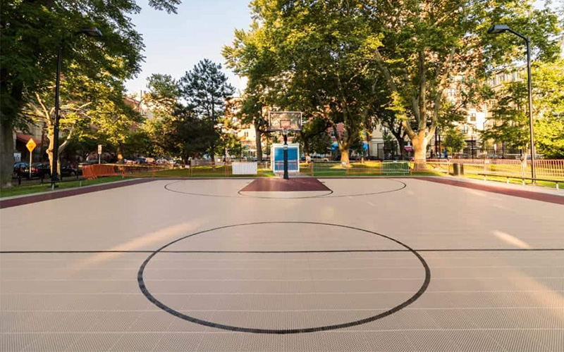 Basketball court tile site selection requirements