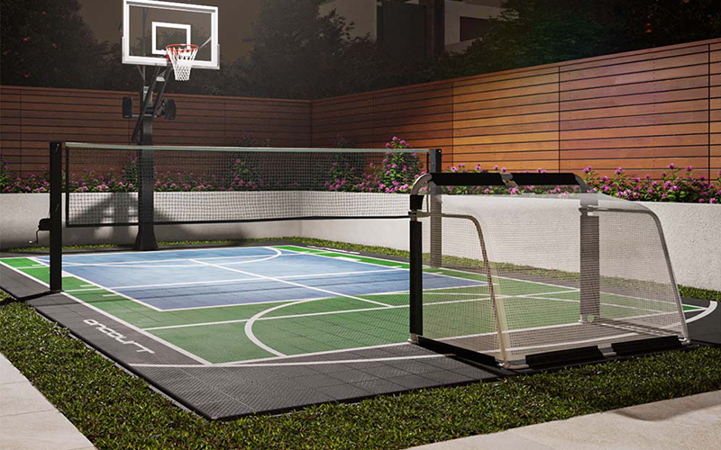 What is the best surface foundation for an outdoor basketball court?